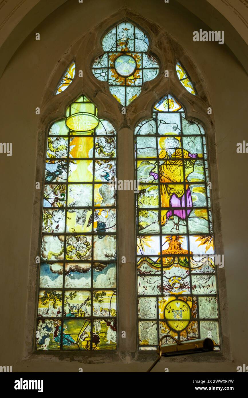 Stained glass church window Stock Photo - Alamy