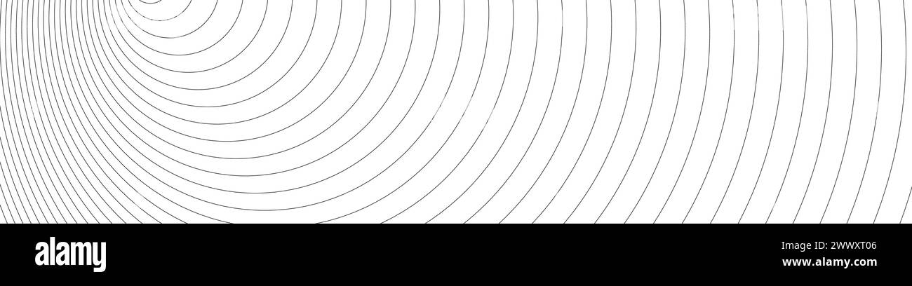 Circular stripe backgrounds. Abstract radial patterns with black lines ...