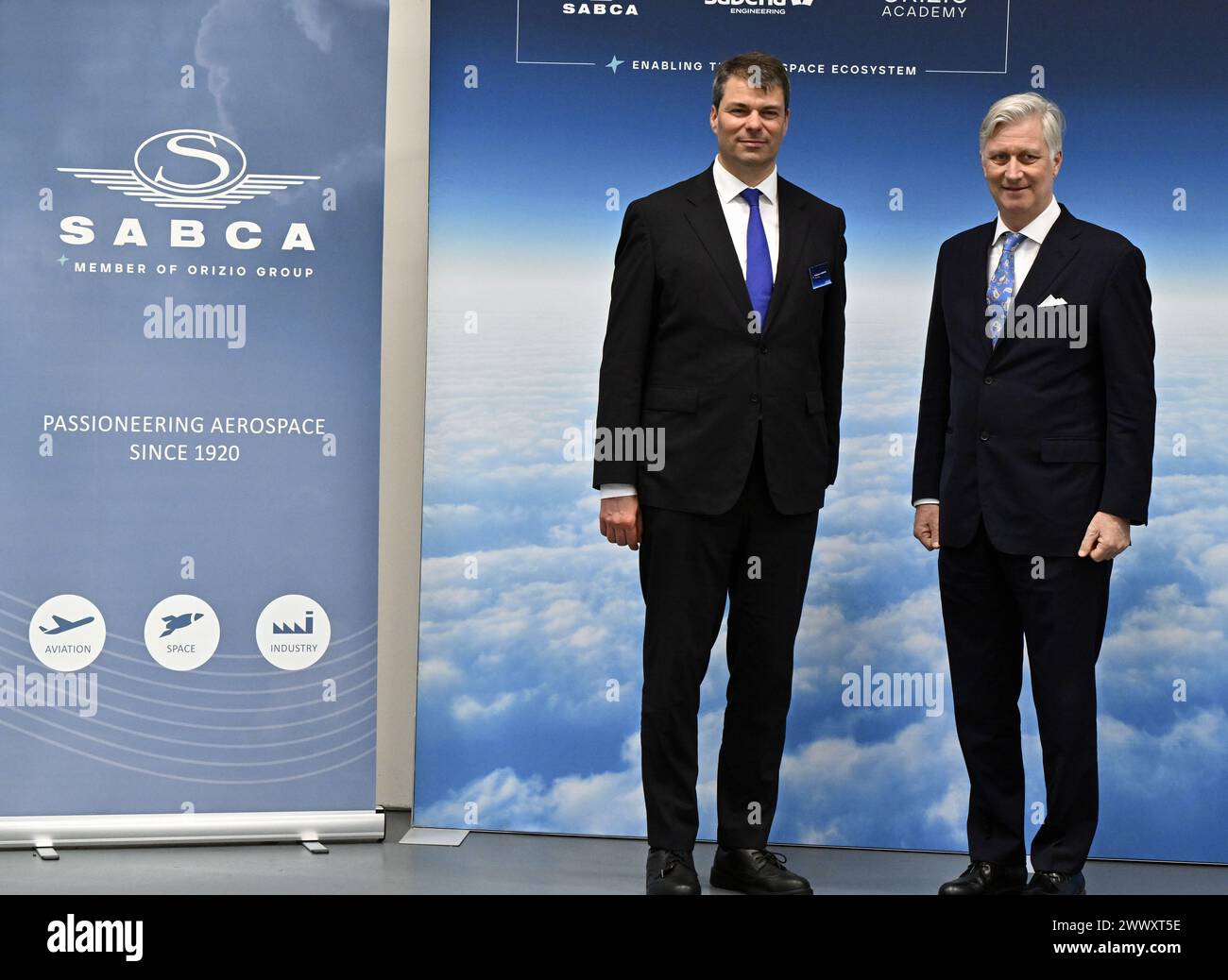 Orizio CEO Stephane Burton and King Philippe - Filip of Belgium ...