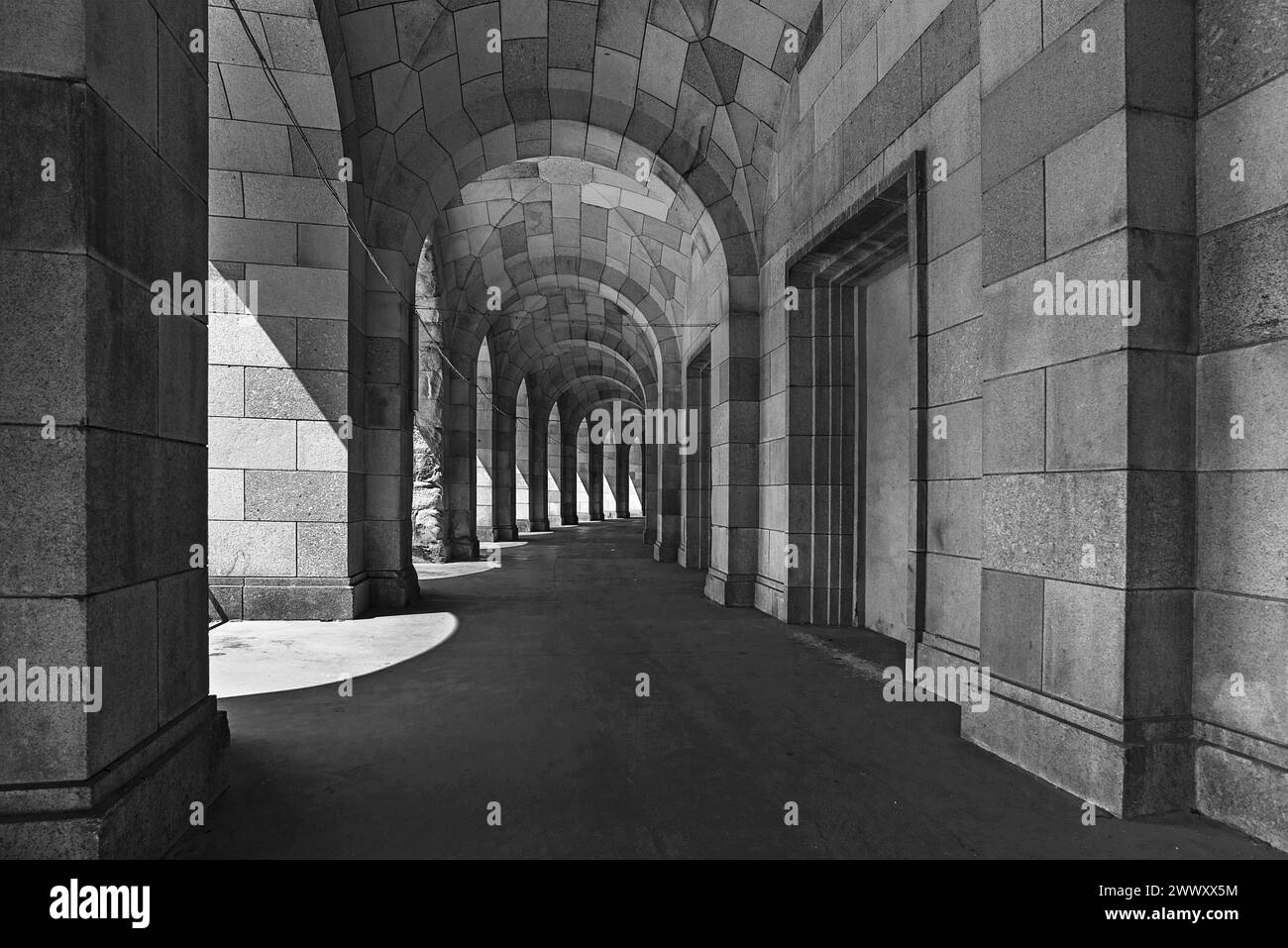 Historic arcade building on Black and White Stock Photos & Images - Alamy