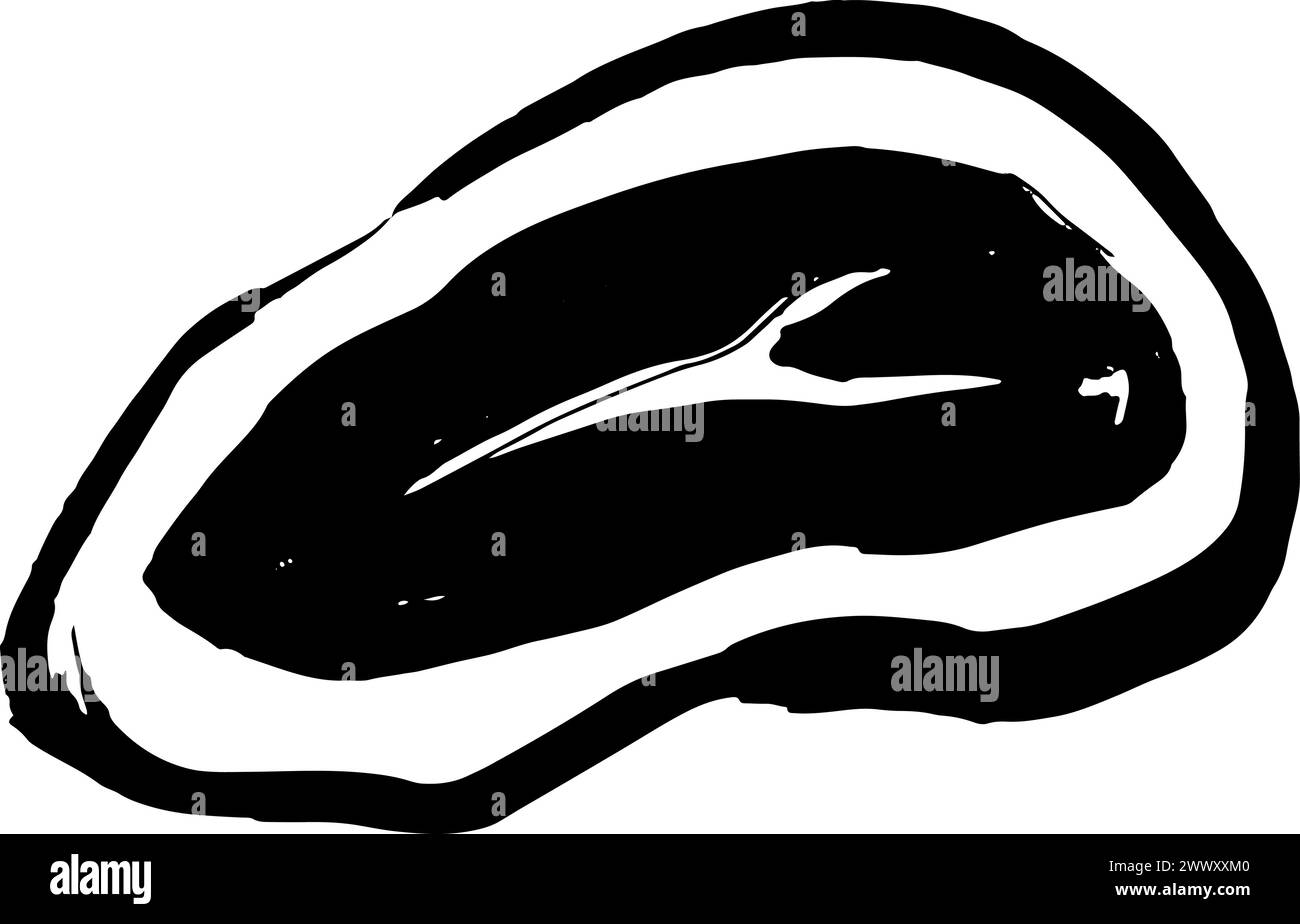 Hand Drawn Dry Brush Meat Steak Icon Stock Vector Image & Art - Alamy