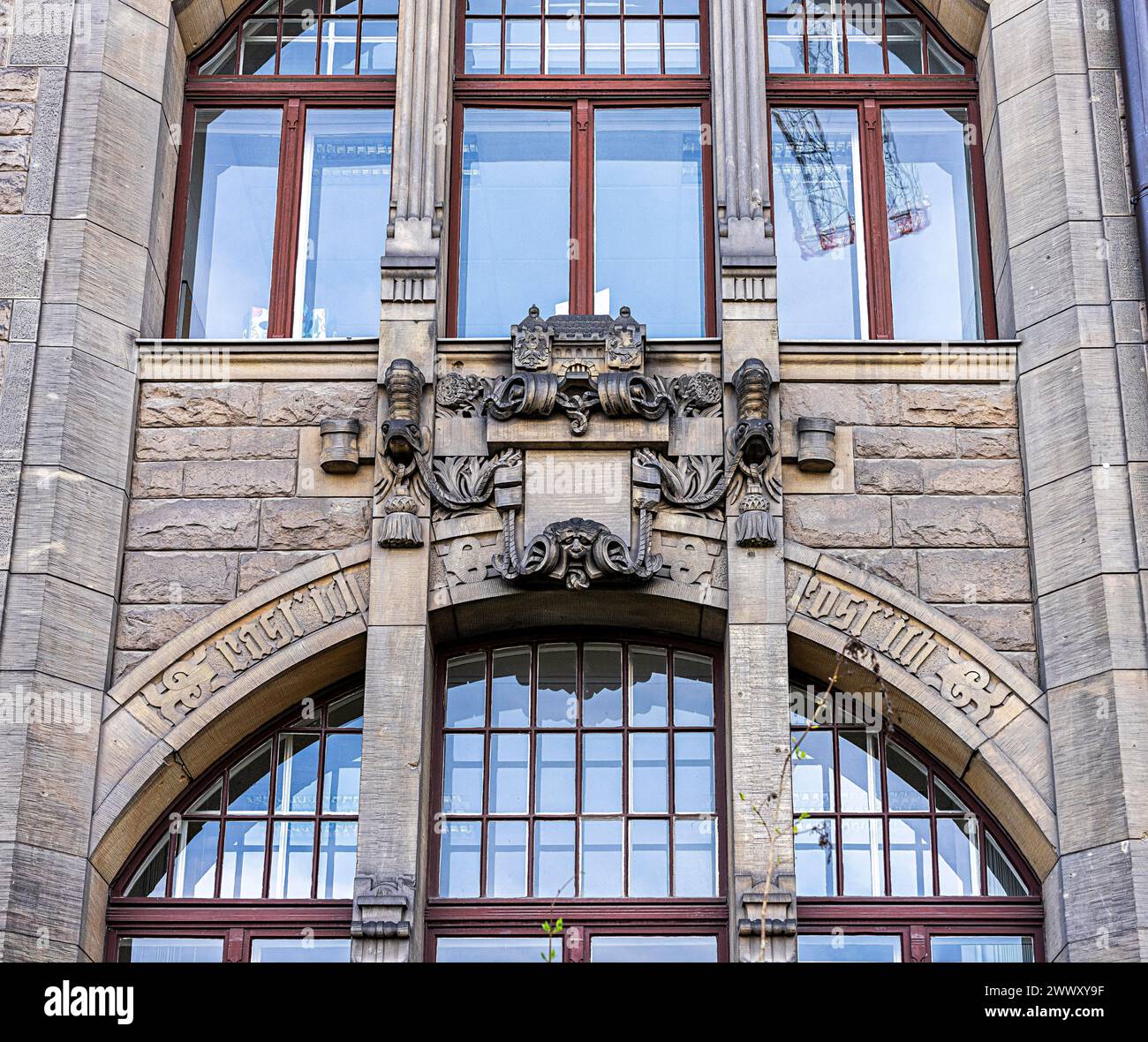 Historic architecture, Charlottenburg Town Hall, Alt-Lietzow entrance ...