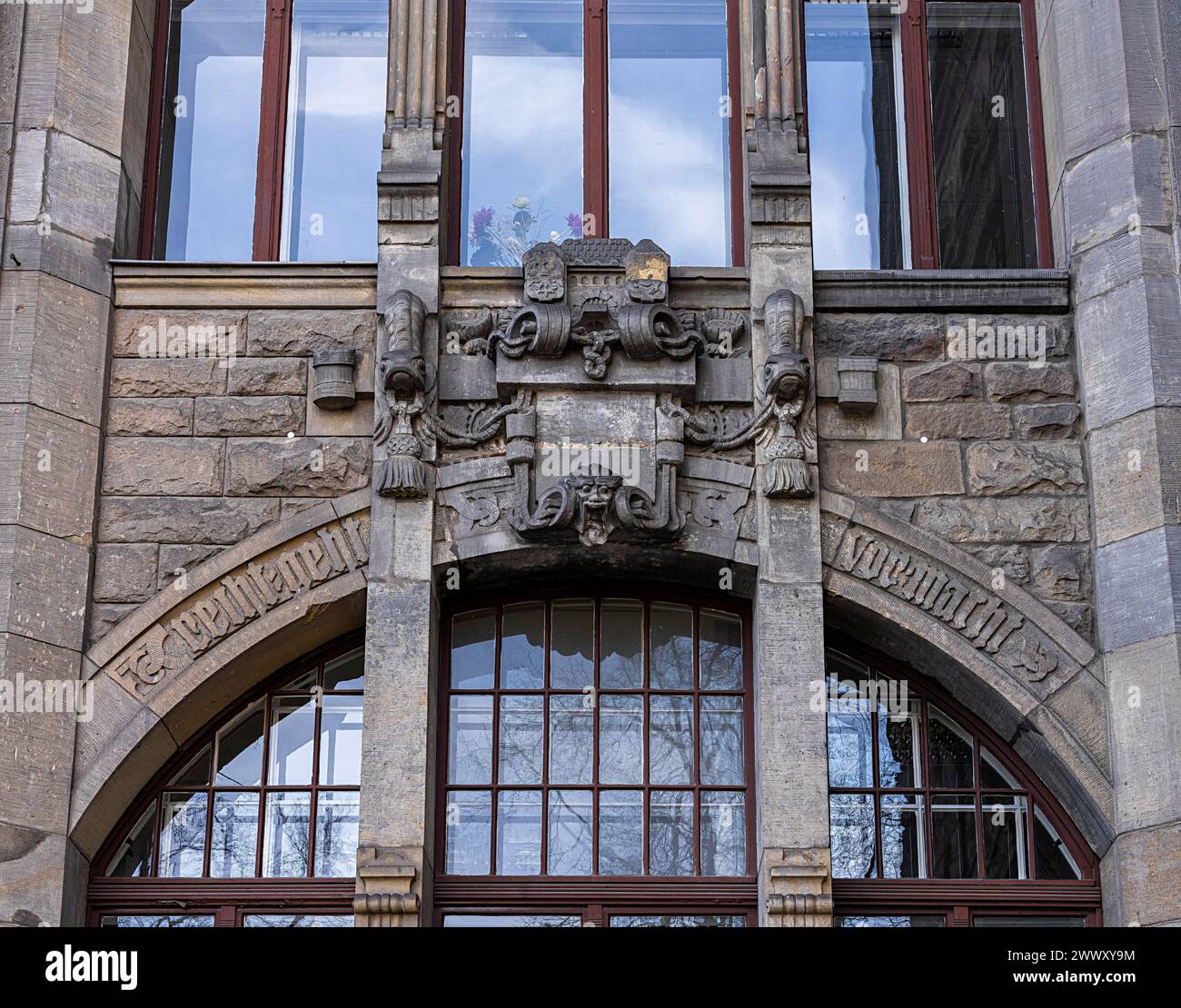 Historic architecture, Charlottenburg Town Hall, Alt-Lietzow entrance ...