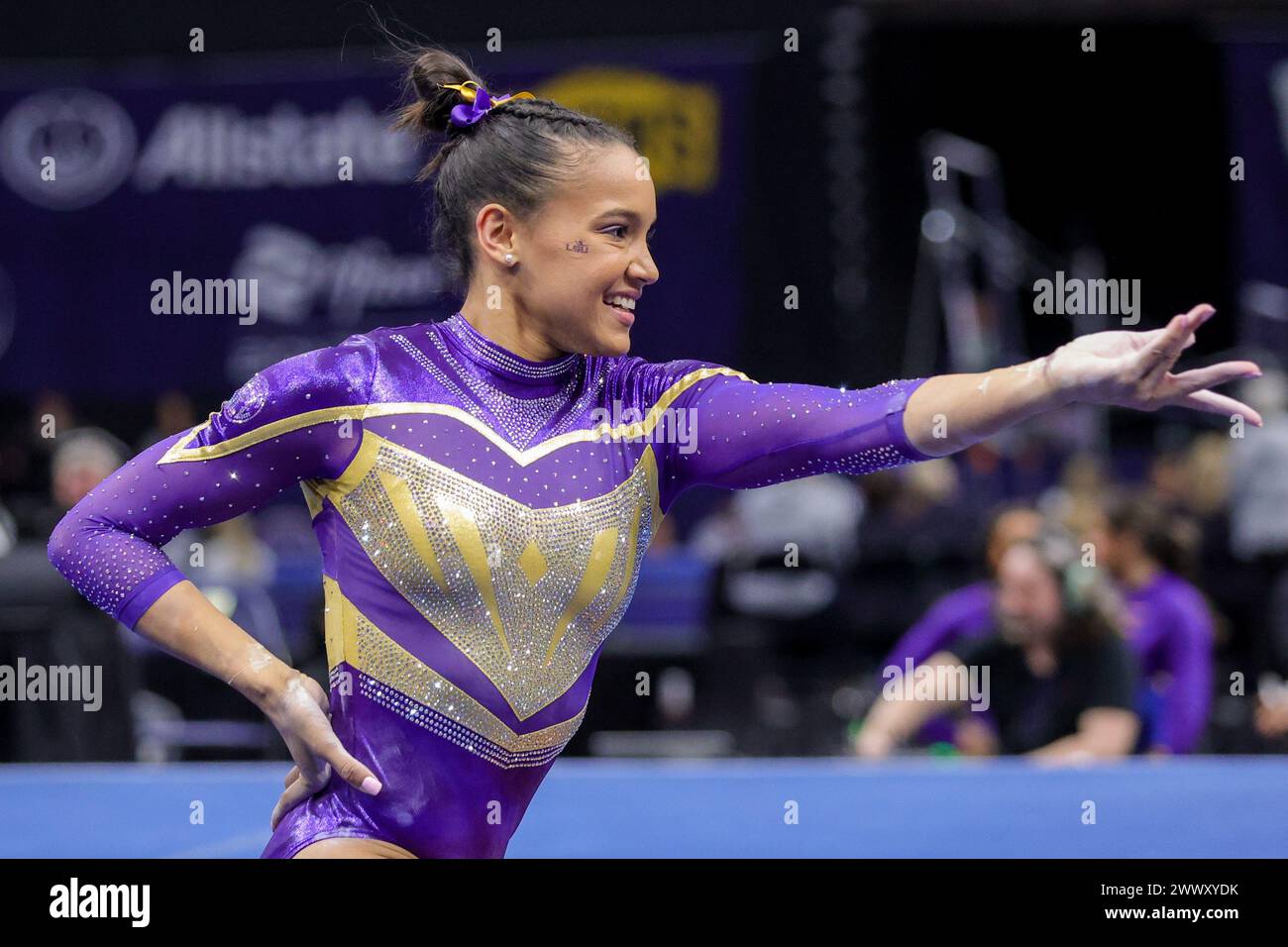 New Orleans, LA, USA. 23rd Mar, 2024. LSU's Haleigh Bryant competes on ...