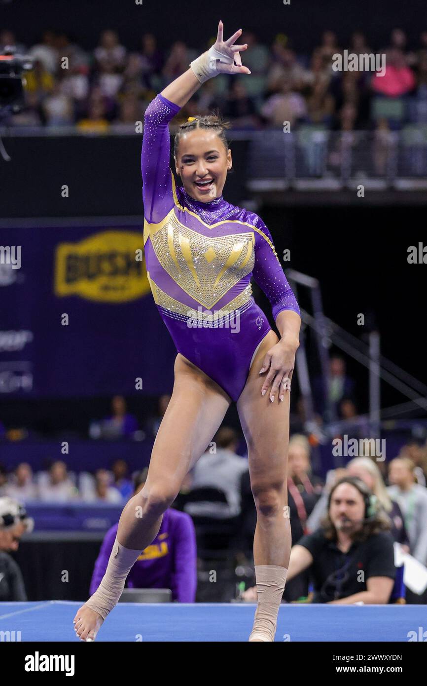 New Orleans, LA, USA. 23rd Mar, 2024. LSU's Aleah Finnegan competes on ...