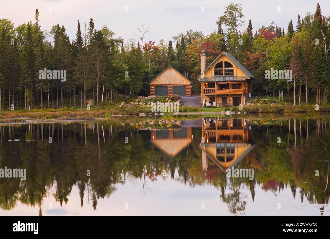Lake Two Story Log Home Large Log Cabin "The Lake House" 58m² | 13 X