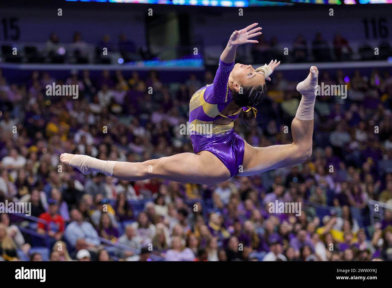 New Orleans, LA, USA. 23rd Mar, 2024. LSU's Aleah Finnegan competes on ...