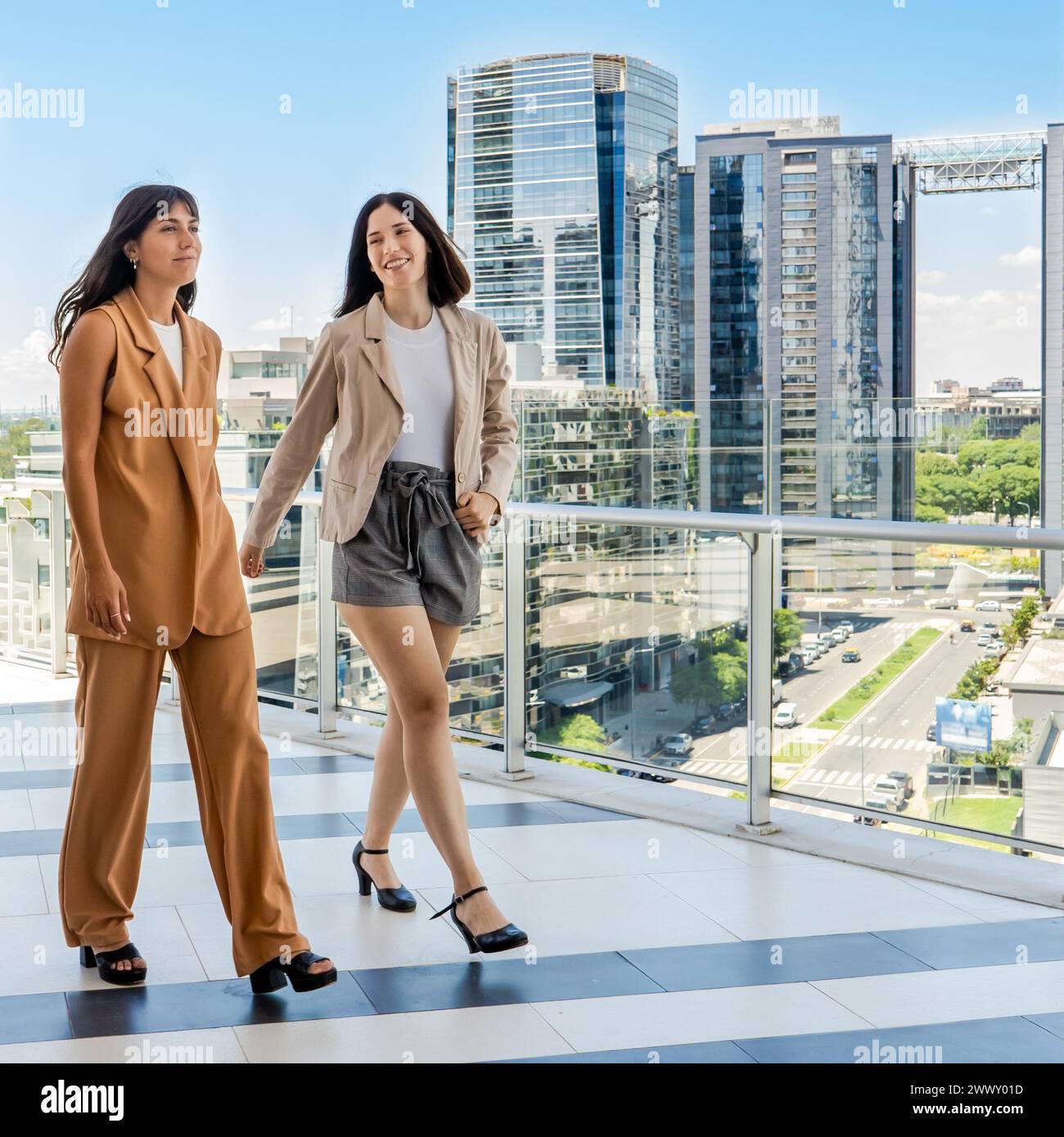 Business walking on terrace hi-res stock photography and images - Alamy
