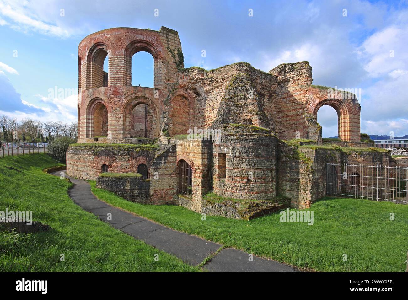 Roman UNESCO Imperial Baths and ancient historical bathing complex ...