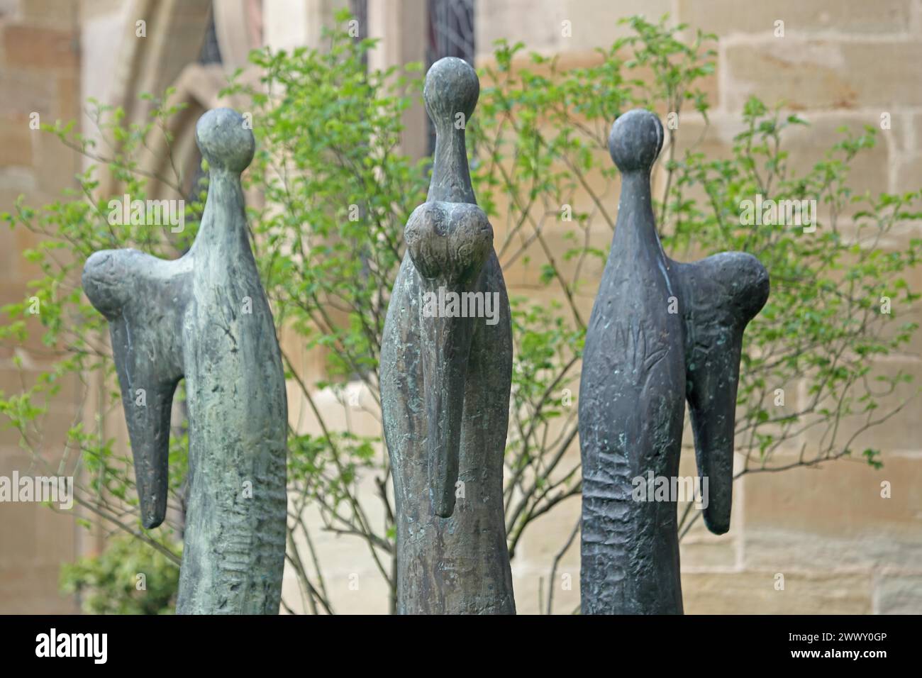 Sculpture Three Angels by Ernst Steinacker 1993, modern art, bronze ...