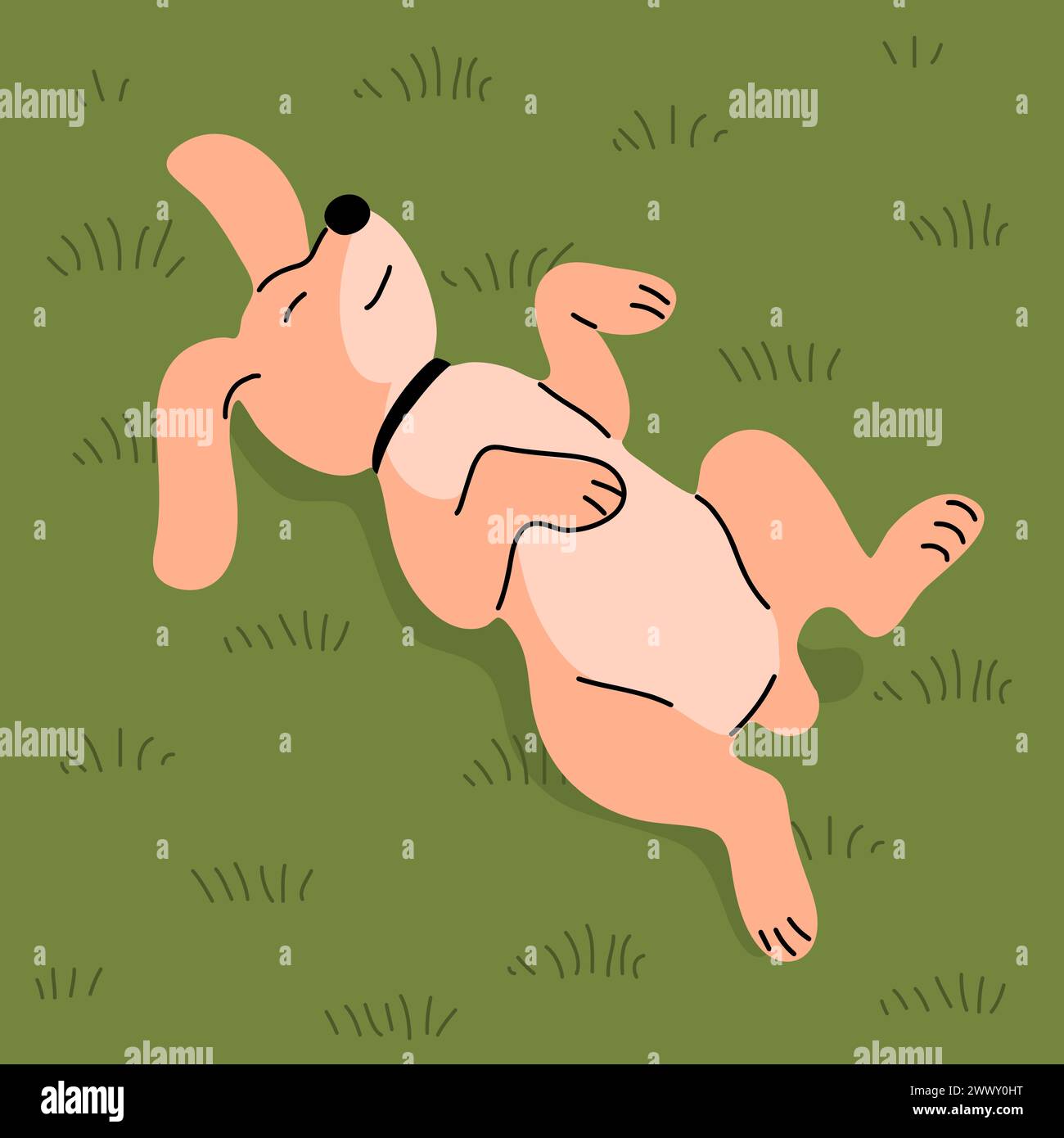 Portrait dog lying in Stock Vector Images - Alamy