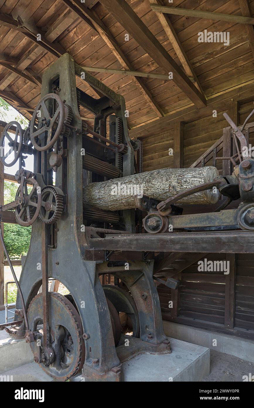 Old sawmill from 1910, open-air museum for folklore Schwerin-Muess ...