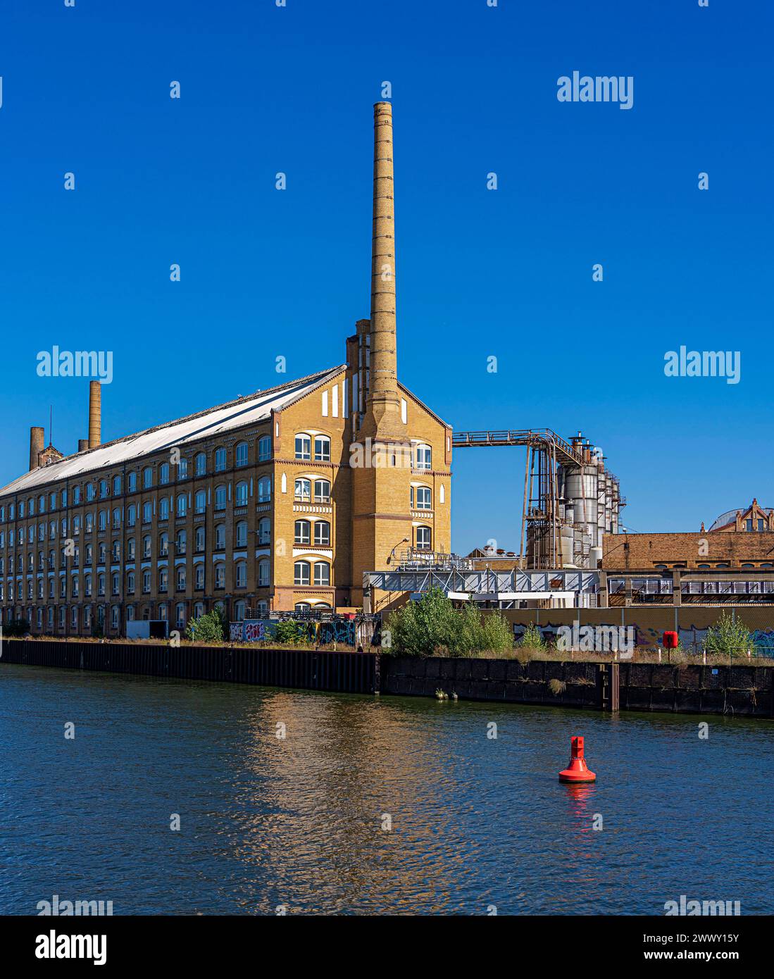 Industrial and factory site on the Spree, luminaire factory, Berlin ...