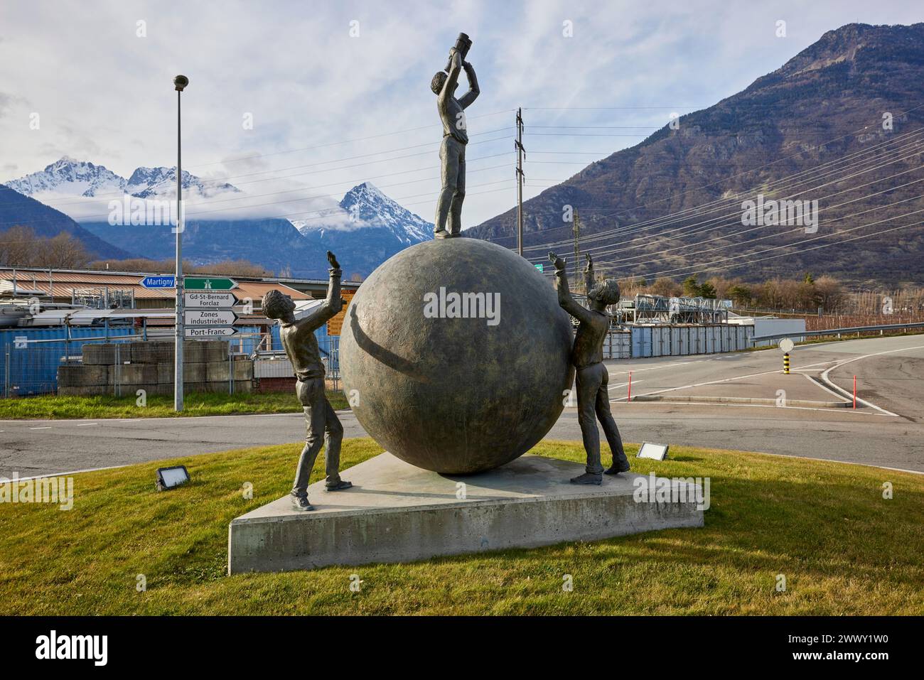 Public art object Le Visionnaire, The Visionary by Michel Favre at the ...