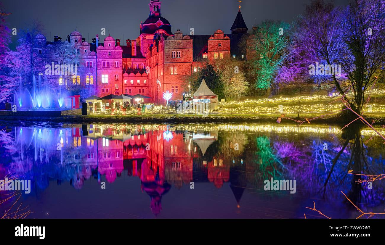 Christmas Magic Night Bueckeburg Castle Germany Stock Photo - Alamy
