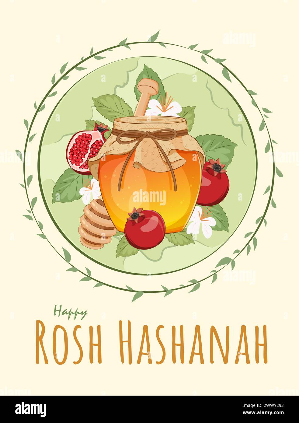 Jewish new year greeting Stock Vector Images - Alamy