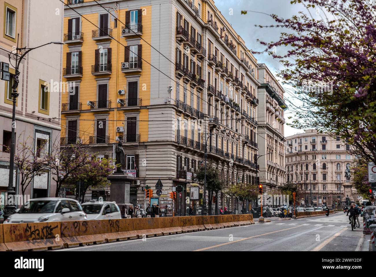 Naples, Italy - April 10, 2022: Generic architecture and street view in ...