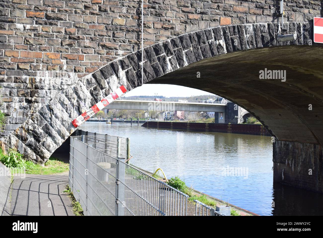 Mosel bridge in Koblenz Stock Photo - Alamy
