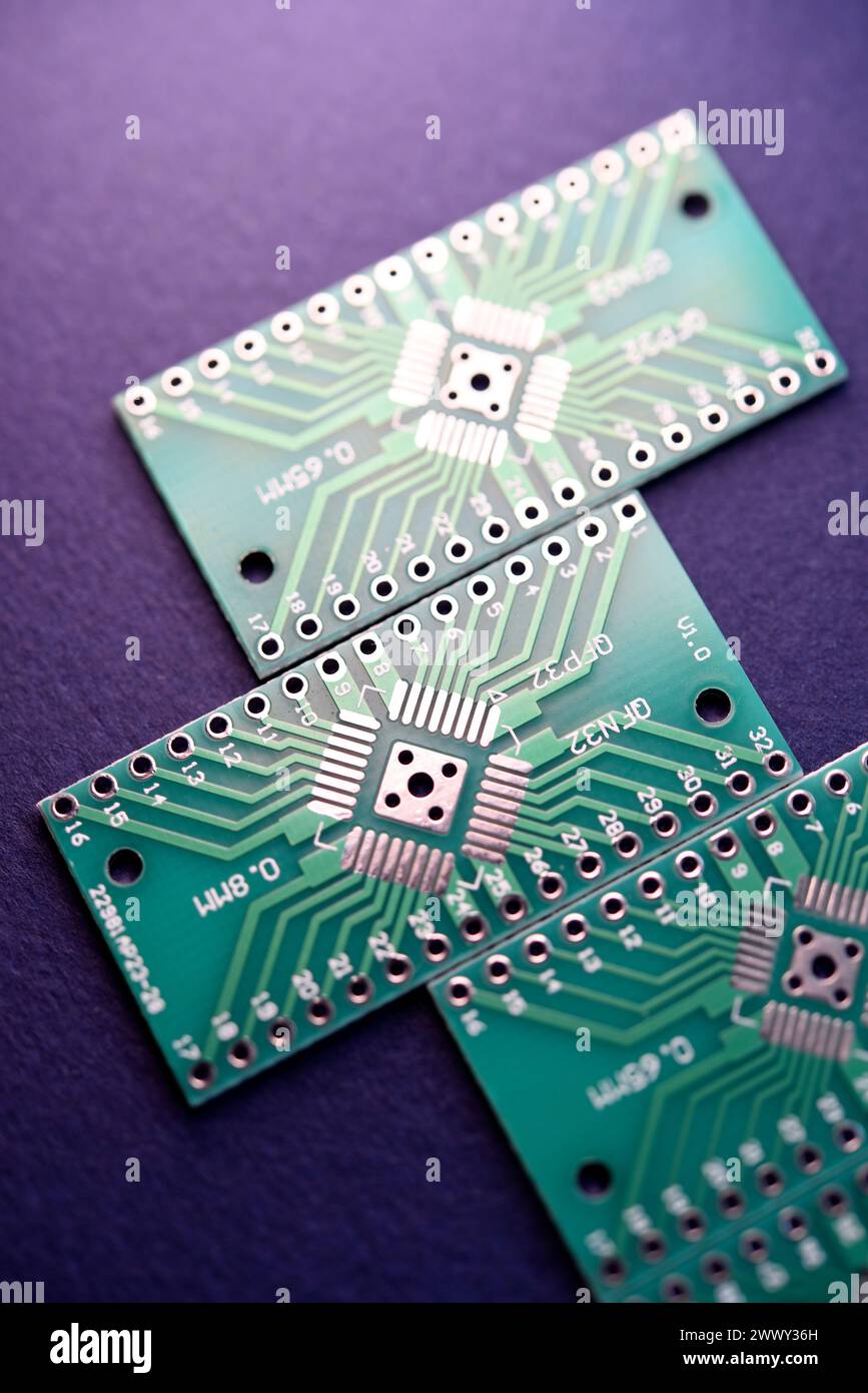 Green printed circuit boards for soldering radio components. A set for ...