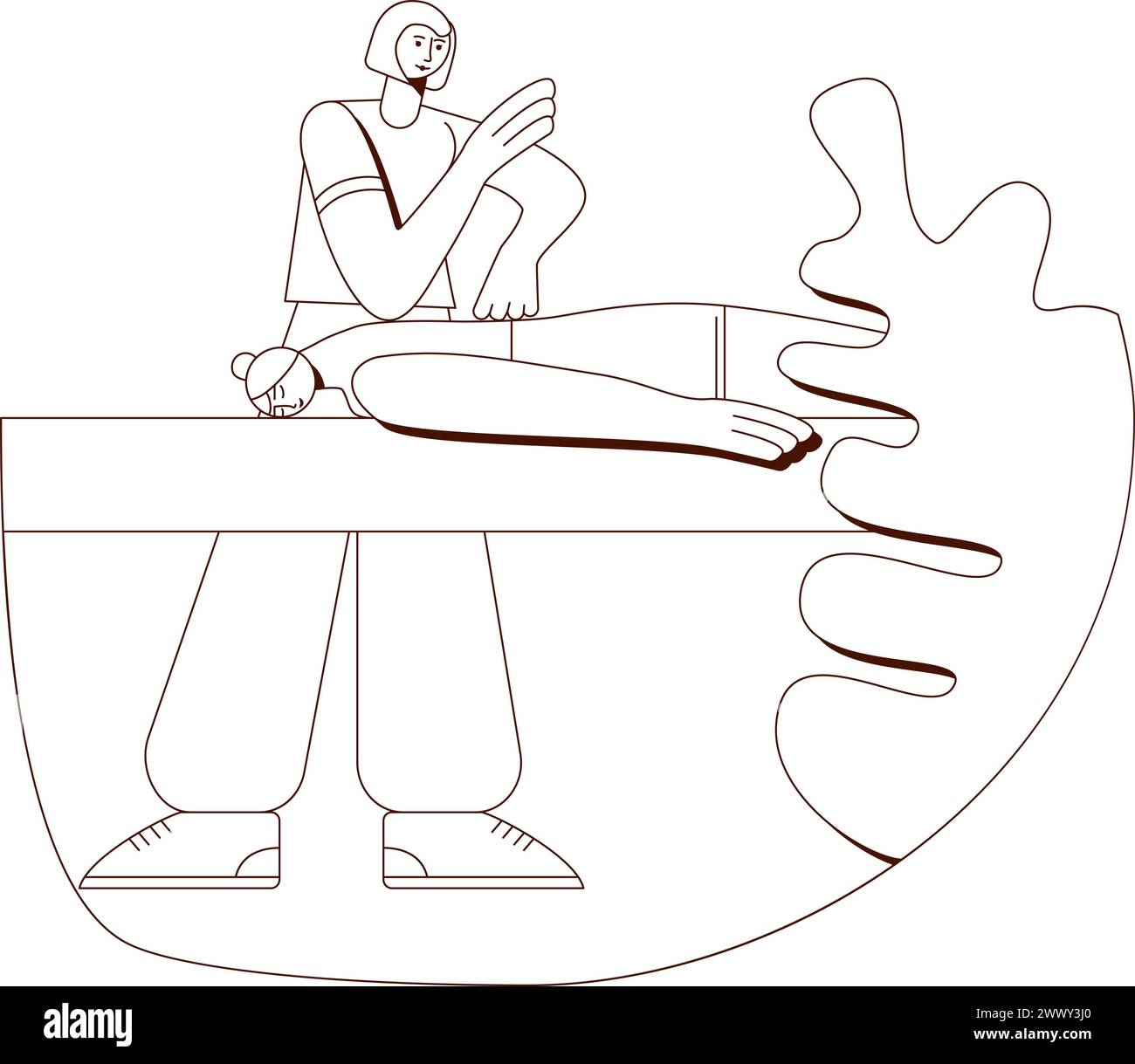 Deep tissue and massage Stock Vector Images - Alamy