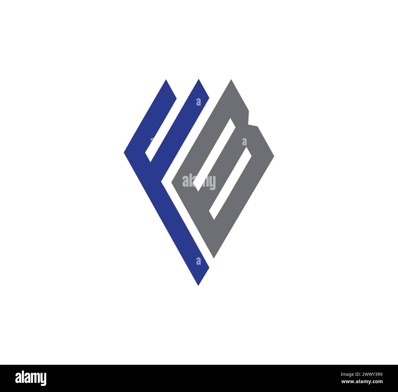 Fb letter design hi-res stock photography and images - Alamy