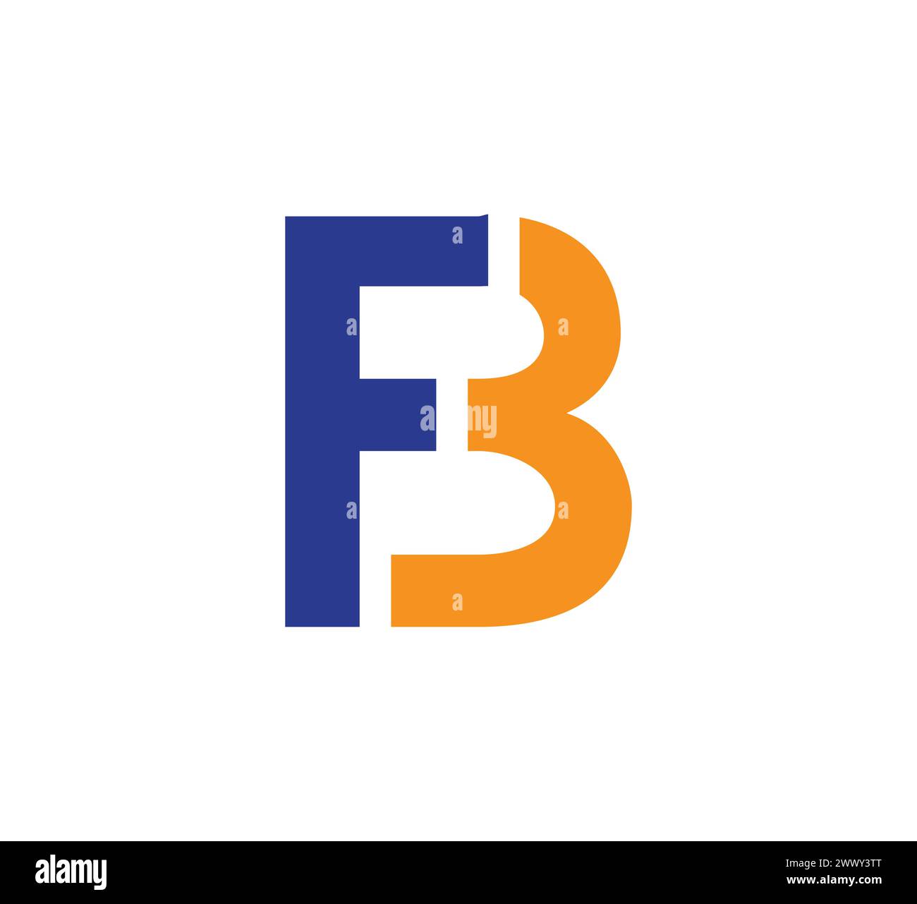 F b initial logo hi-res stock photography and images - Alamy