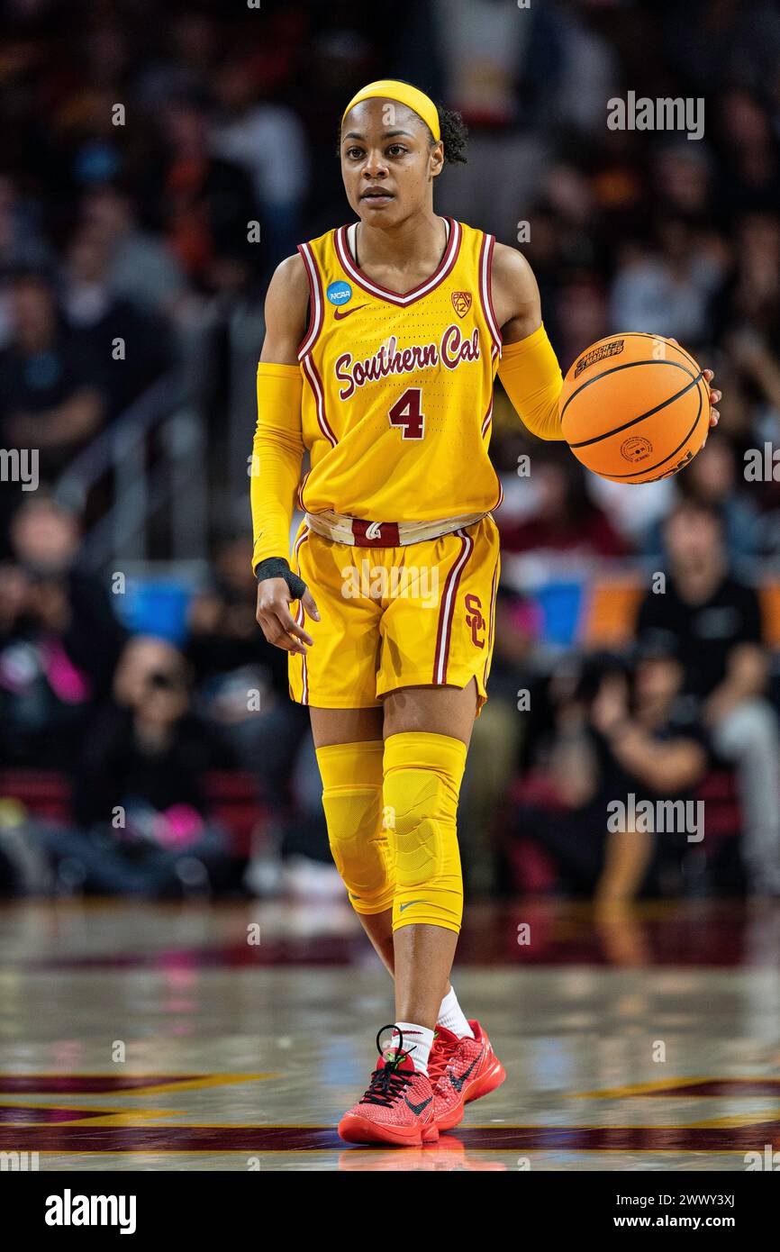 USC Trojans guard Kayla Williams (4) during the second round of the ...