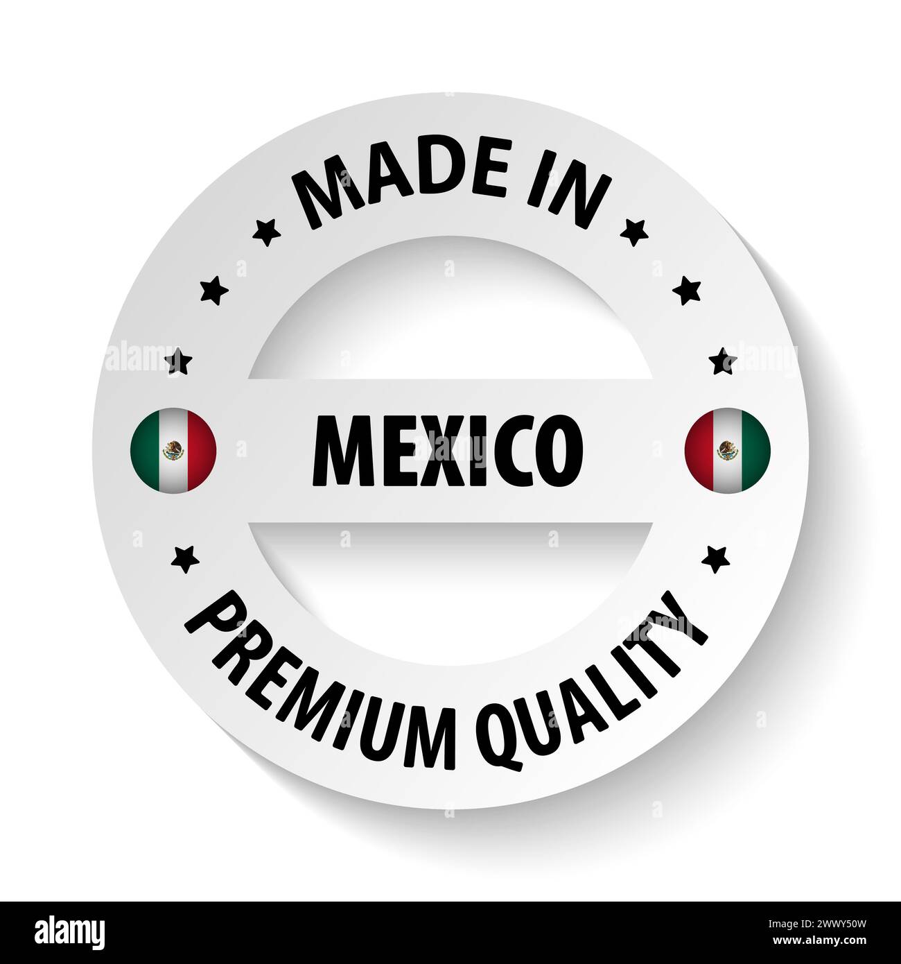 Made in mexico label Stock Vector Images - Alamy