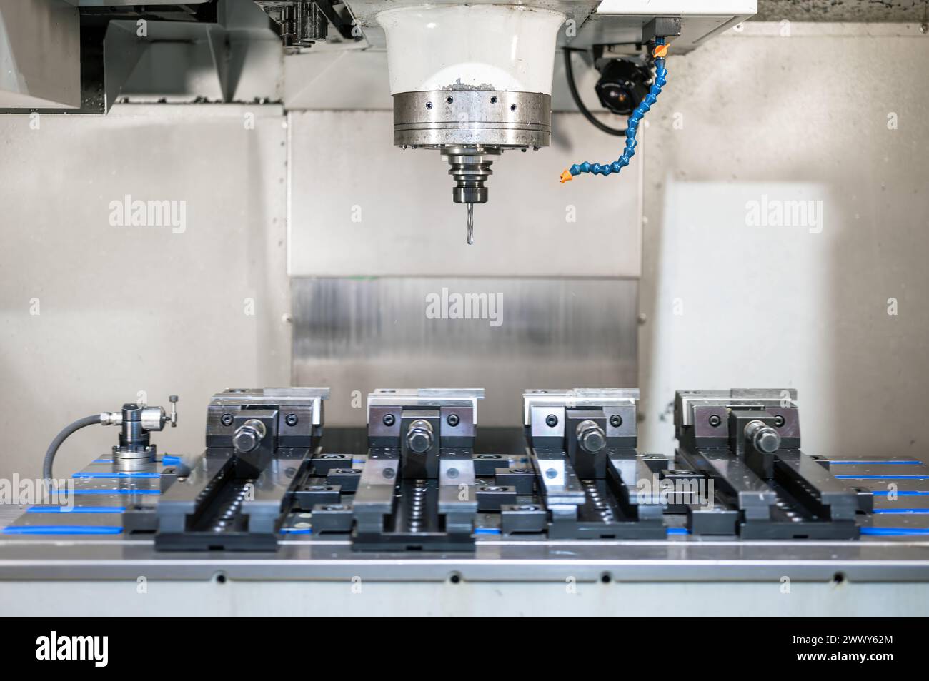 Process working of CNC turning, cutting, milling metal. Industrial ...