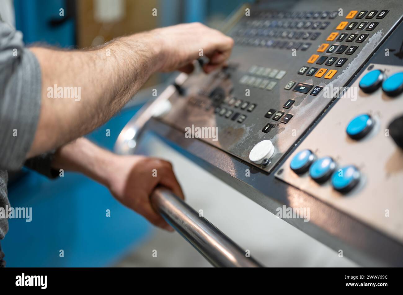 Steel production employee monitor hi-res stock photography and images ...