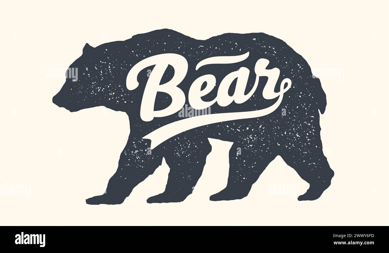 Bear. Lettering, typography Stock Vector Image & Art - Alamy