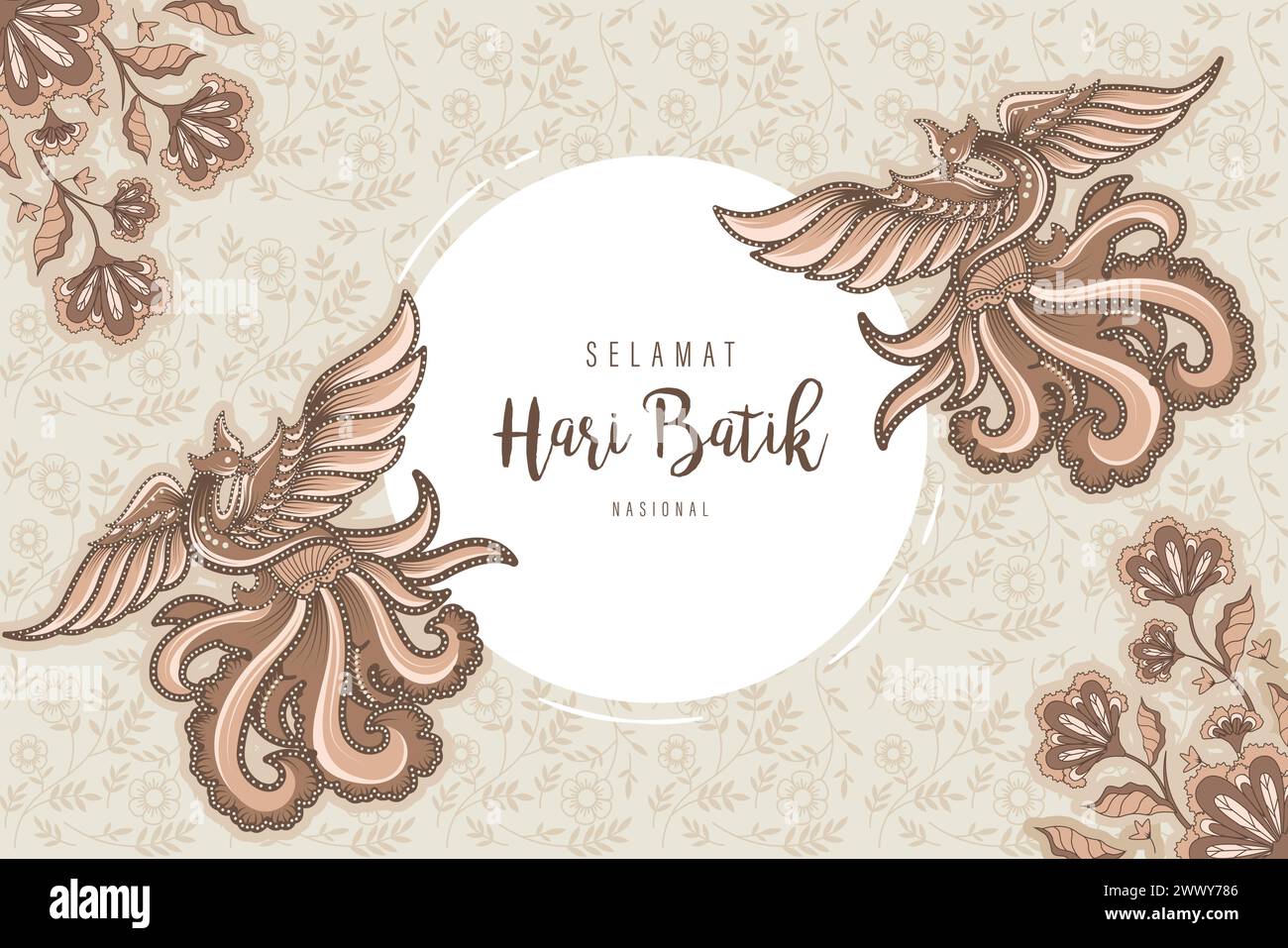 Traditional Batik Pattern from Indonesia Vector Illustration. Batik ...