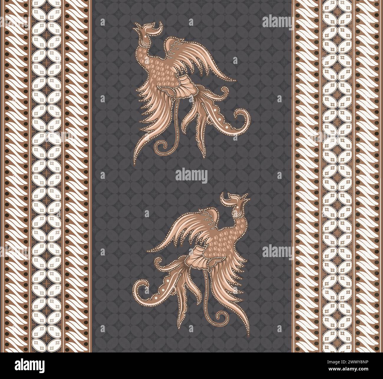 Traditional Batik Pattern from Indonesia Vector Illustration. Batik ...