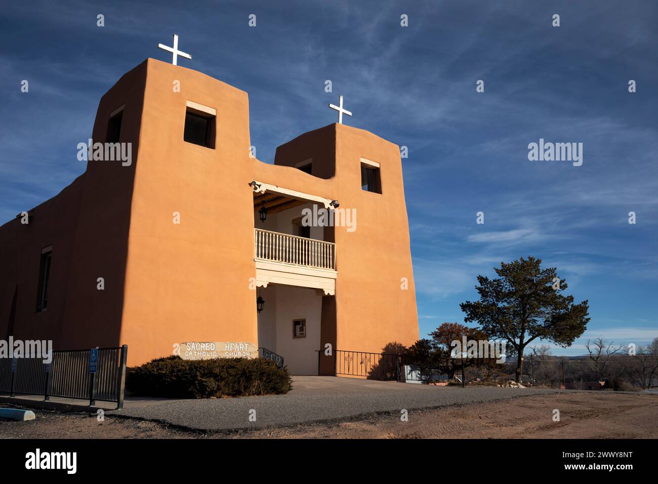 NM00673-00....NEW MEXICO - Sacred Heart Catholic Church in Nambe Stock ...