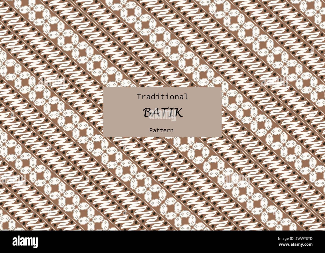 Traditional Batik Pattern from Indonesia Vector Illustration. Batik ...