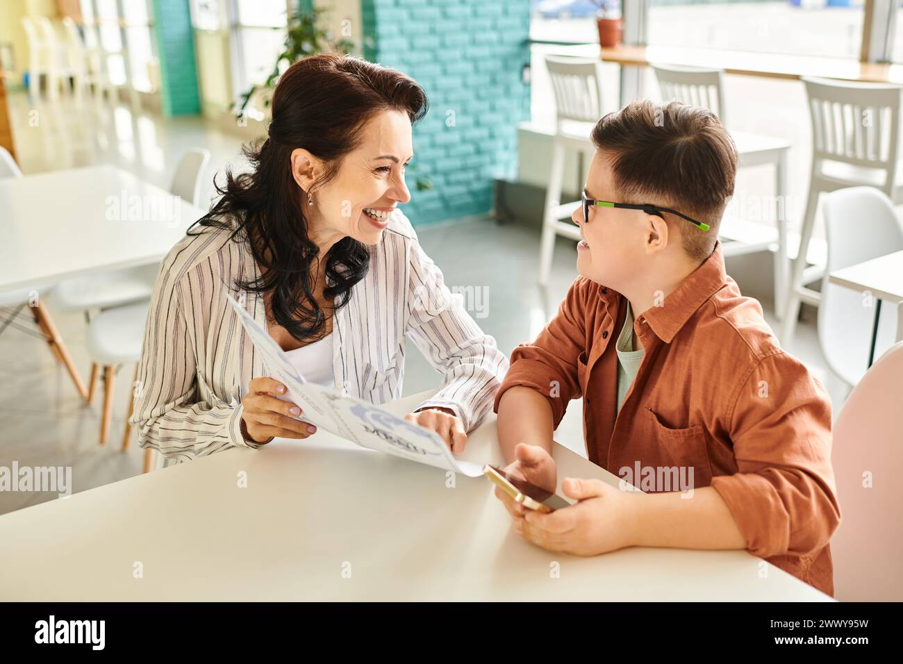Down syndrome woman 50s hi-res stock photography and images - Alamy