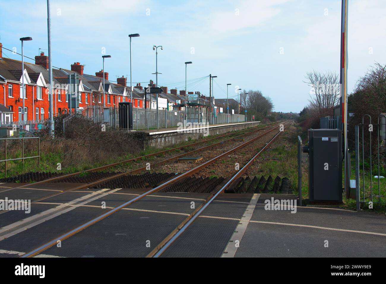 The train platform for Airport connections to Rhoose airport a short ...