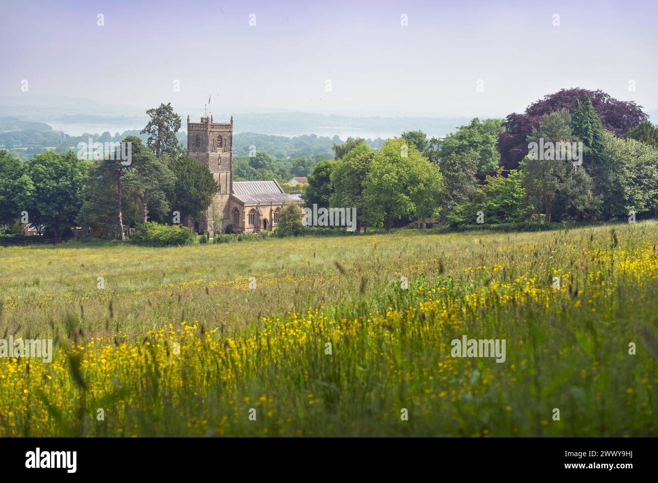The village of Compton Martin with St Michael's church, Somerset UK ...