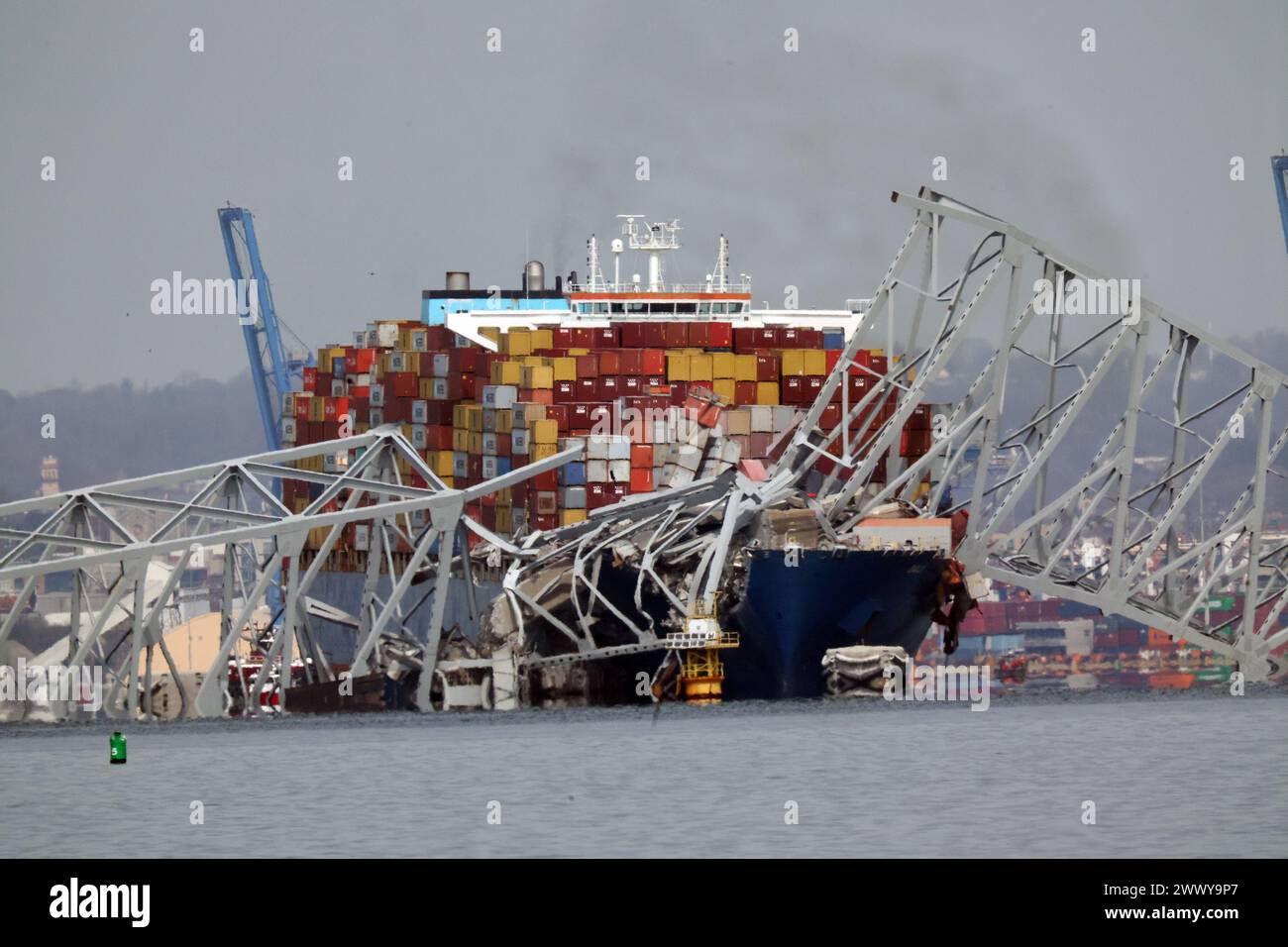 Baltimore, MD, USA. 26th Mar, 2024. View of the Francis Scott Key ...