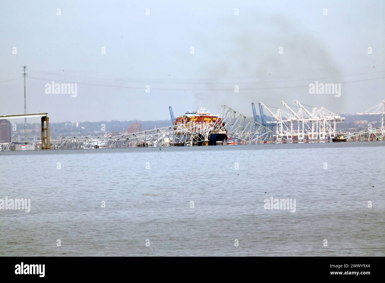 Baltimore, MD, USA. 26th Mar, 2024. View of the Francis Scott Key ...