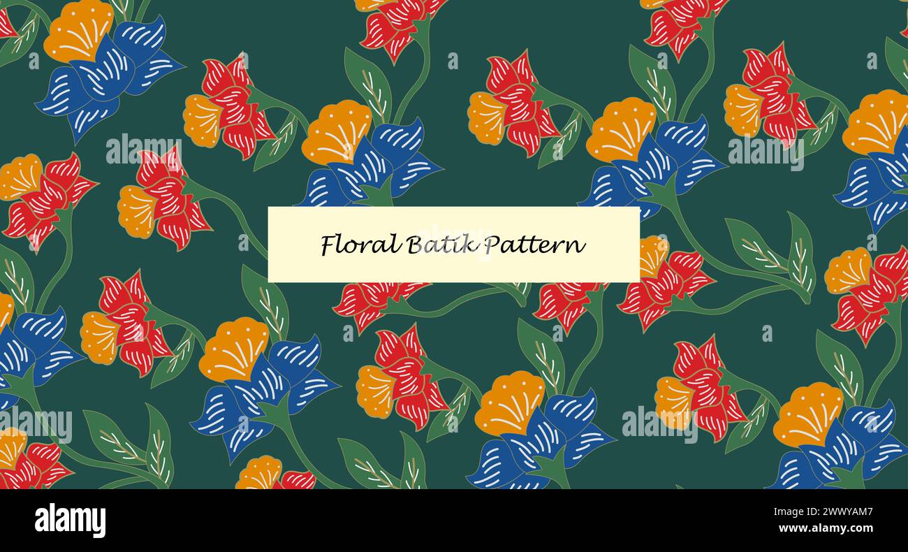 Traditional Batik Pattern from Indonesia Vector Illustration. Batik ...