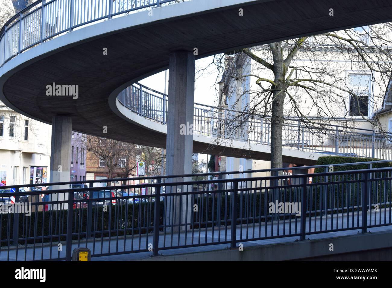 snail shaped pedestrian bridge Stock Photo - Alamy