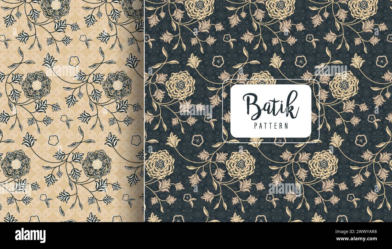 Traditional Batik Pattern from Indonesia Vector Illustration. Batik ...