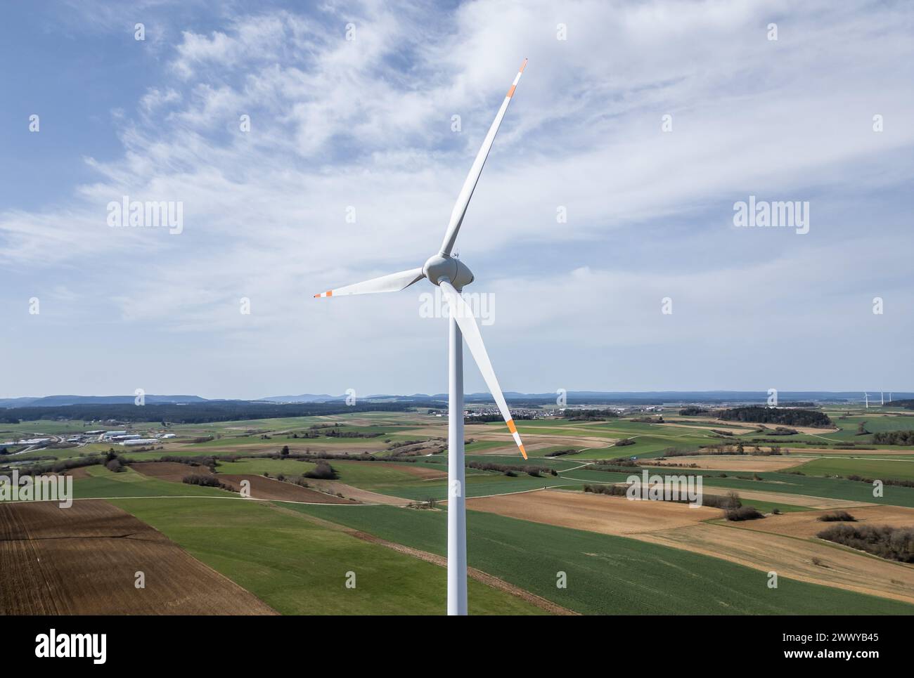 SYMBOL - 21 March 2024, Baden-Württemberg, Bösingen: An Enercon wind ...