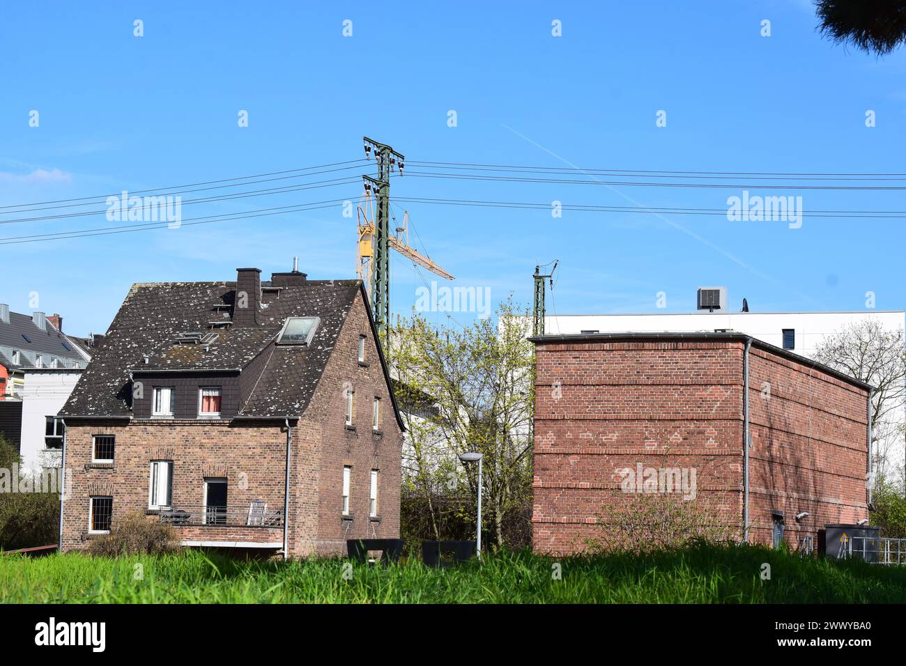 nordic trist brick architecture Stock Photo - Alamy