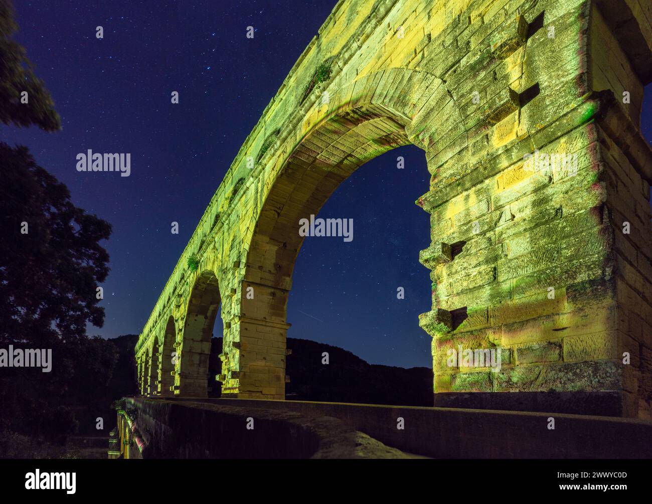 The Pont du Gard is an ancient Roman aqueduct, that is depicted on five ...