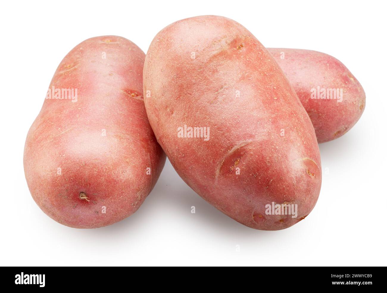 Red skin potatoes isolated on white background Stock Photo - Alamy