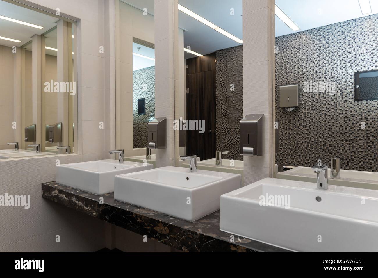 Two Way Mirror Public Bathroom