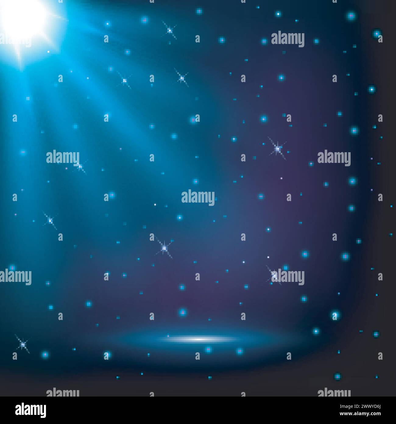 Blue Lights Shining Background, Vector Illustration Stock Vector Image & Art - Alamy