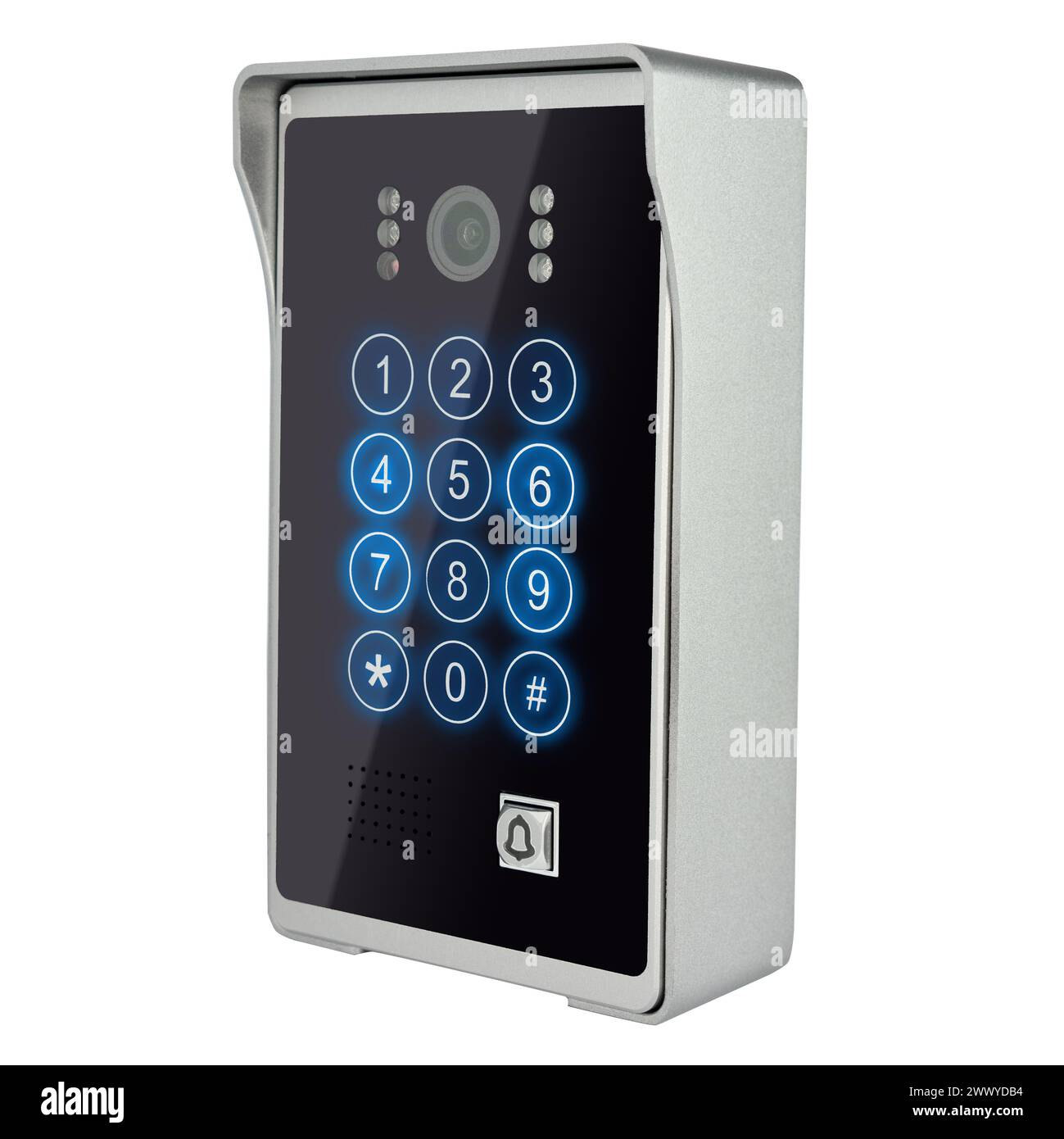 Modern Access Control Keypad with Camera Stock Photo - Alamy